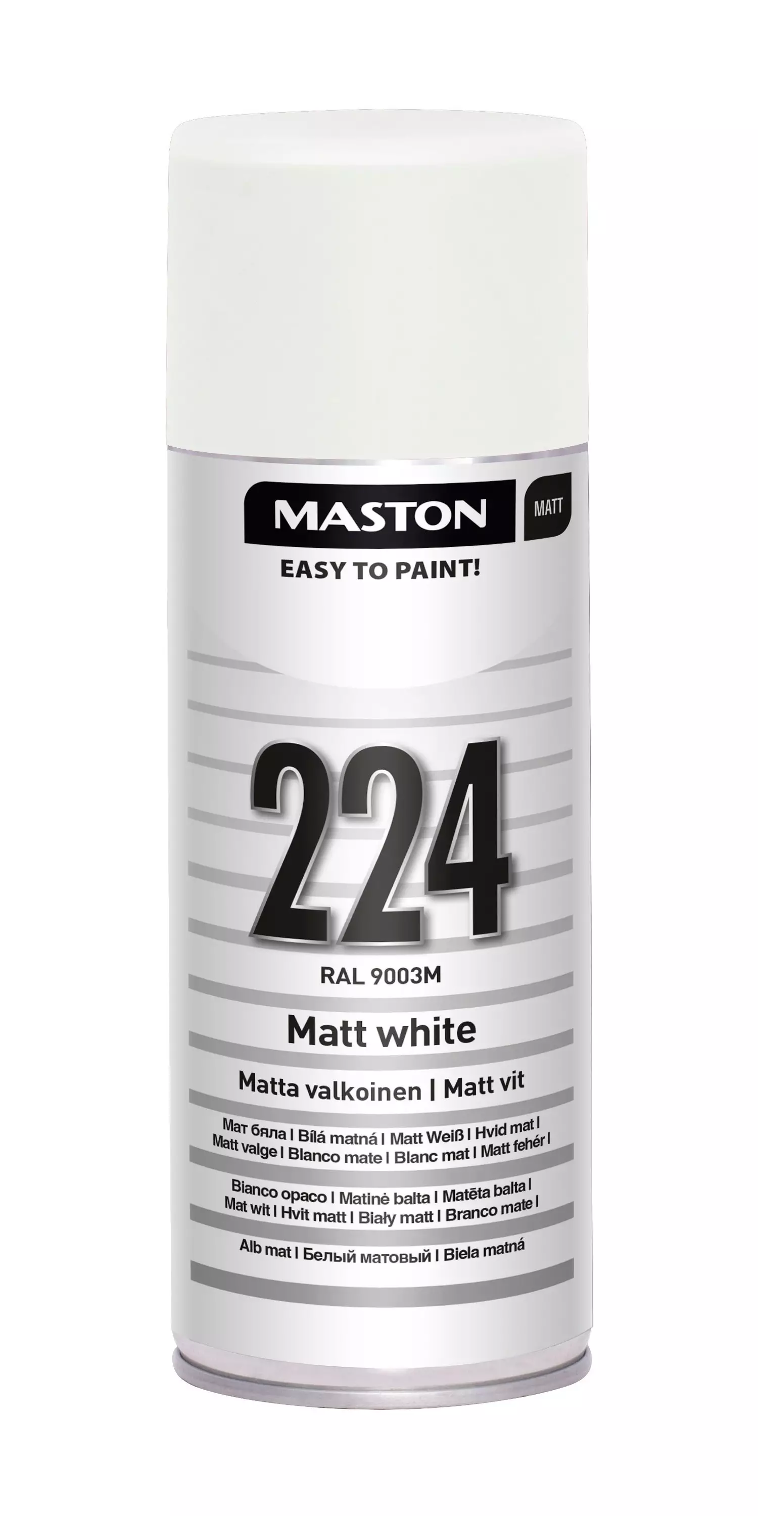 Spraymaali 100 - Matta valkoinen 224 400ml RAL9003M Yleiskäyttöinen ...