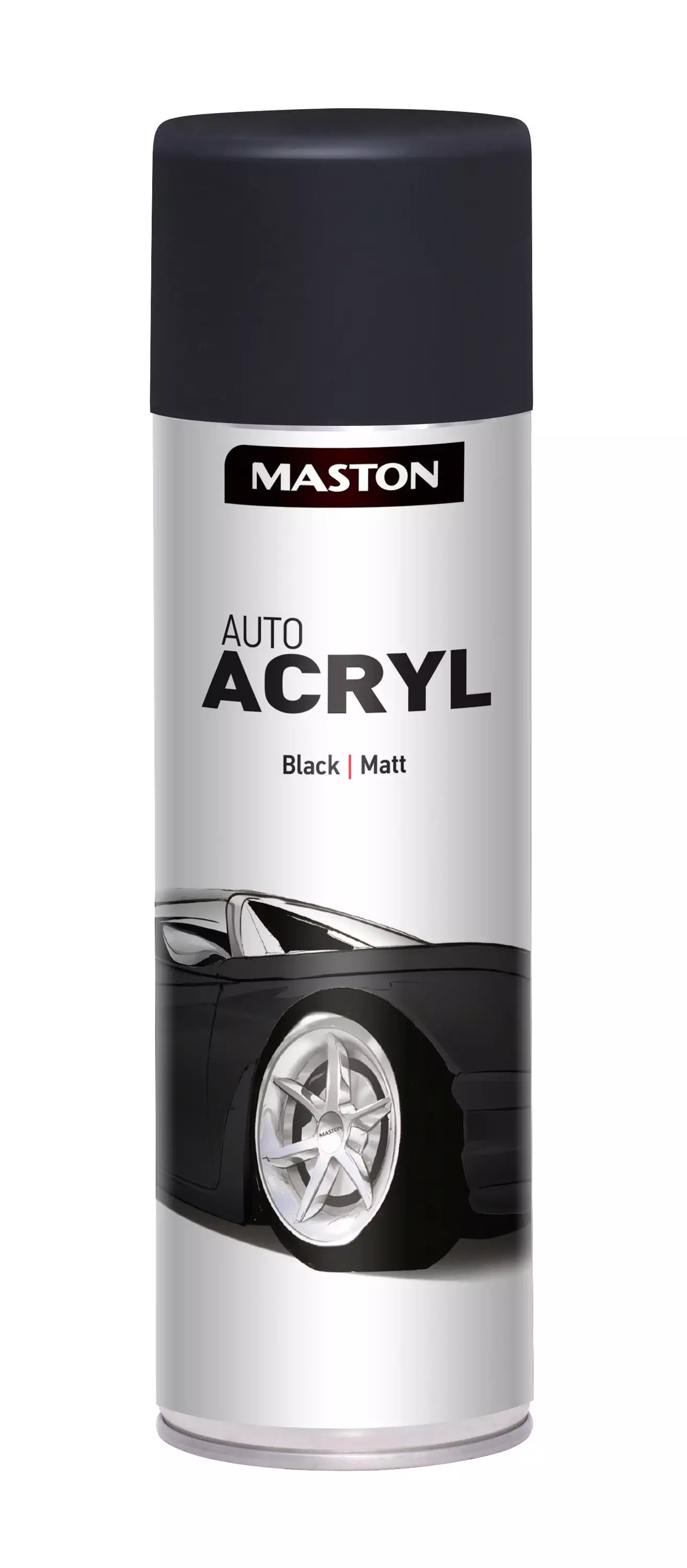 Spraymaali AutoACRYL Matta musta 500ml Nopeasti kuivuva spraymaali ...