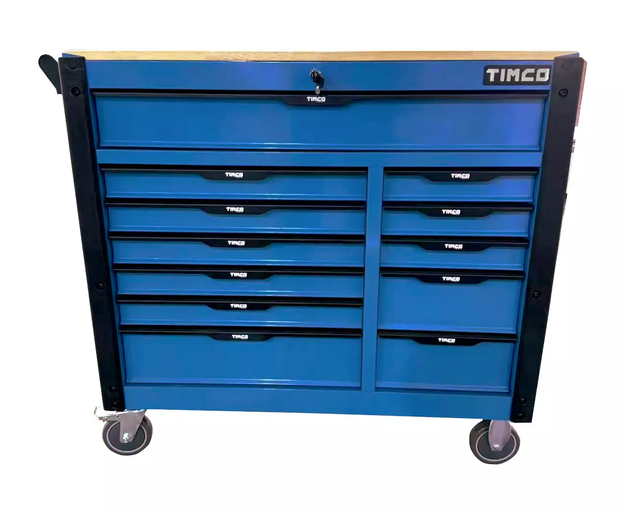 Timco 12ltk 275-osainen työkaluvaunu työkaluilla ja puutasolla ...