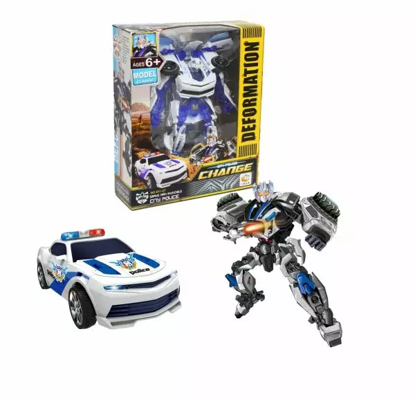 City police transformeri - muuntautuva robotti & poliisiauto 3+ 28cm ...