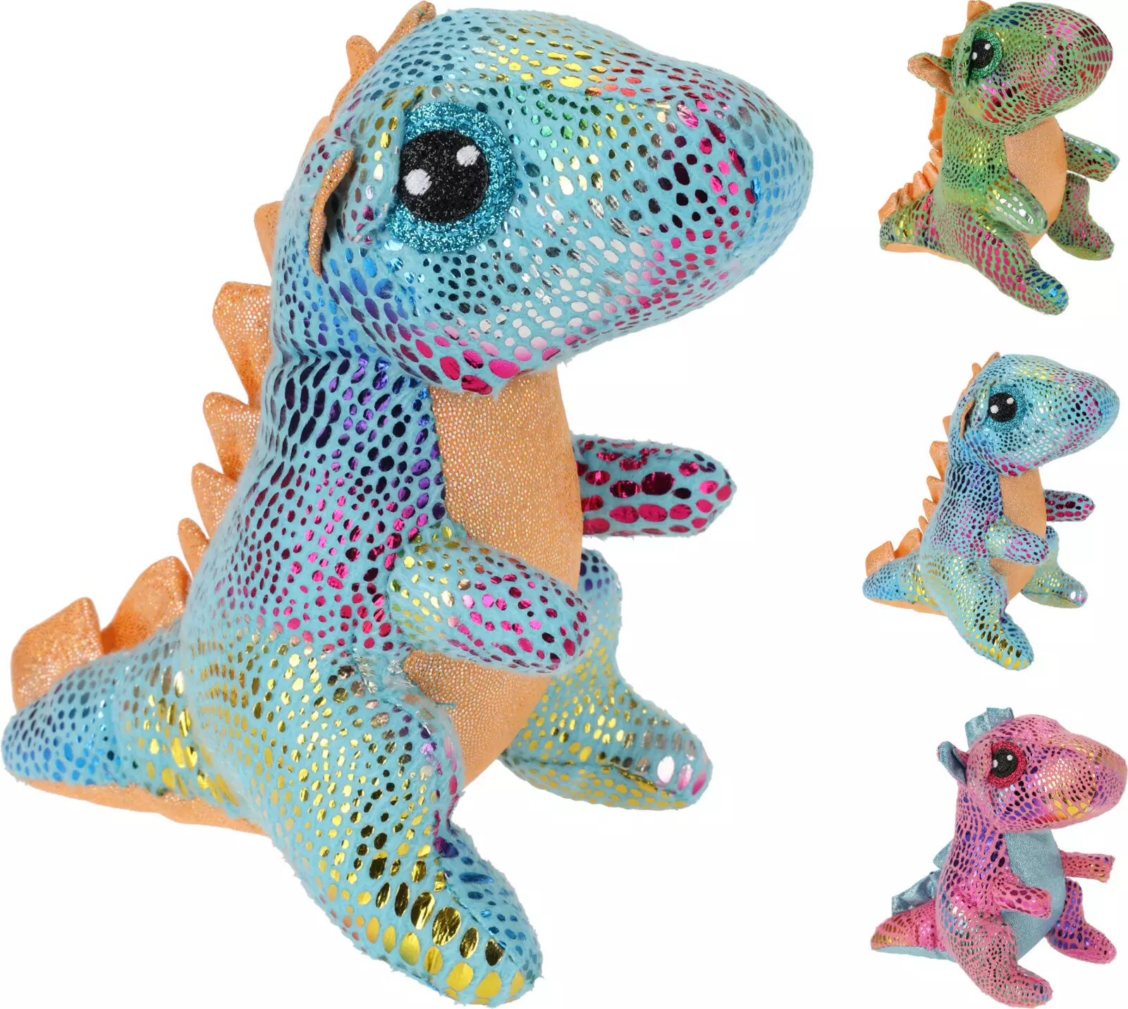 Dino-pehmolelu, 3 värissä Värikäs Dino-pehmolelu, 18 cm - Nettimyynti ...