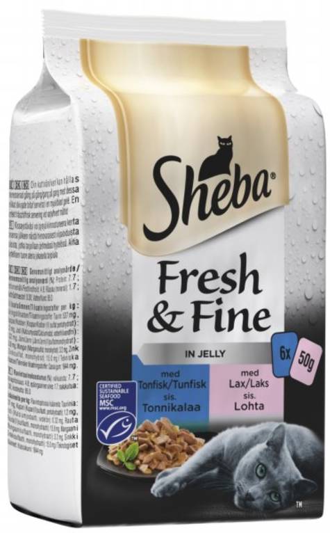 Sheba Fresh & Fine 6 x 50 g Kalalajitelma MSC - Nettimyynti.fi verkkokauppa