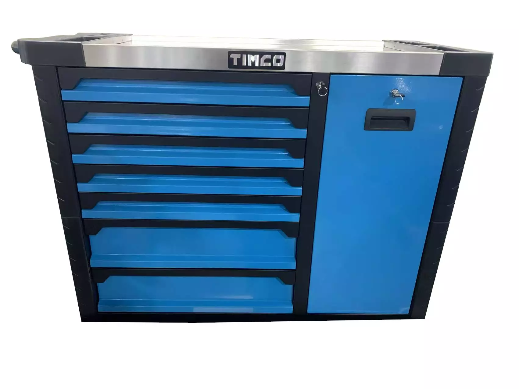 Timco 7+1ltk 275-osainen työkaluvaunu työkaluilla ja kaapilla ...