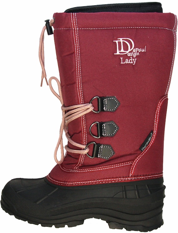 DePaul Design PolarMate Lady naisten lämpösaapas, punainen/musta ...