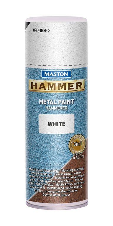 Spraymaali Hammer vasaralakka valkoinen Ruostesuoja, pohjamaali ja ...